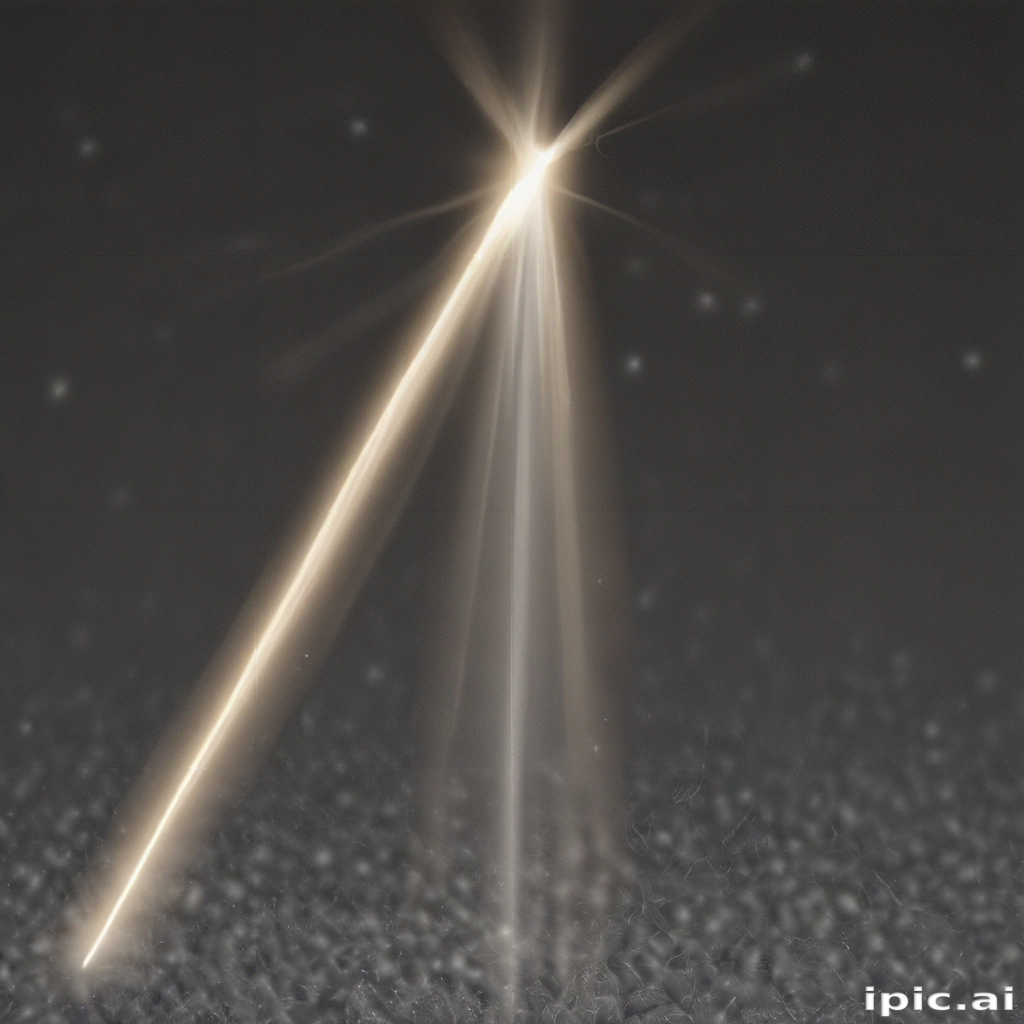 Radiant Beam of Light Illuminating a Dark Textured Surface in Space