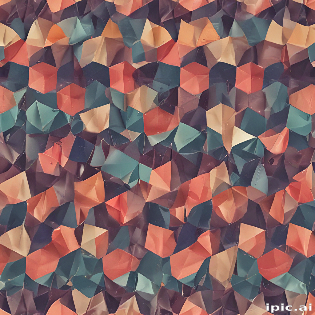 Colorful Geometric Pattern of Irregular Shapes Creating a Vibrant Mosaic