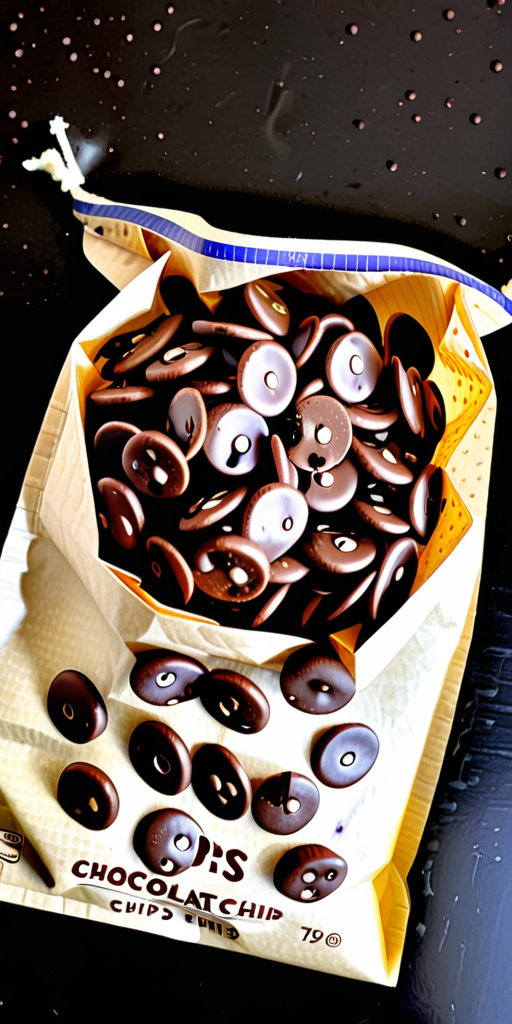 A Bag of Delicious Chocolate Chips Perfect for Baking Cookies and Treats.
