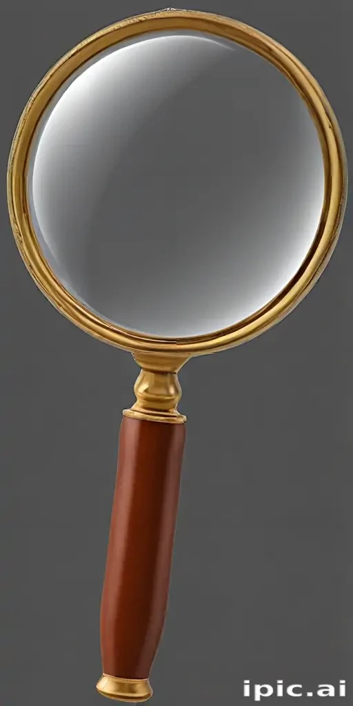 Elegant Antique Magnifying Glass with a Beautiful Brown Handle Design