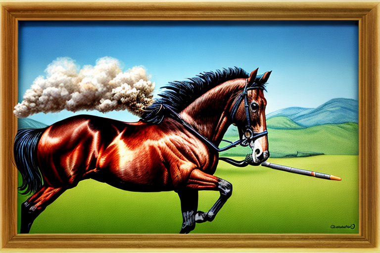 Cavalo fumando cigarro