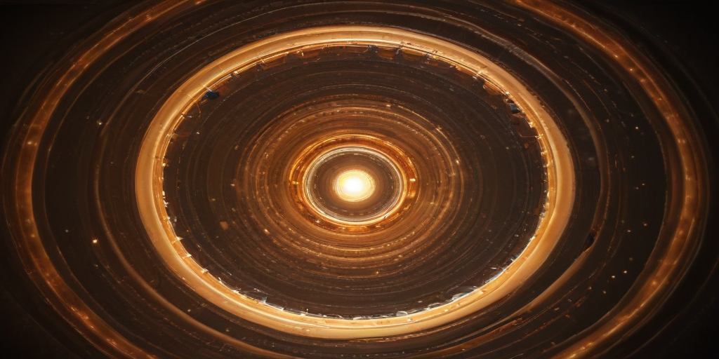 Captivating Spiral of Light and Patterns in a Hypnotic Formation