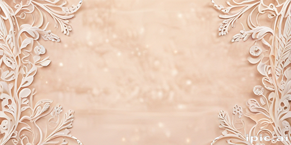 Delicate Floral Design on a Soft Peach Background for Elegant Presentations