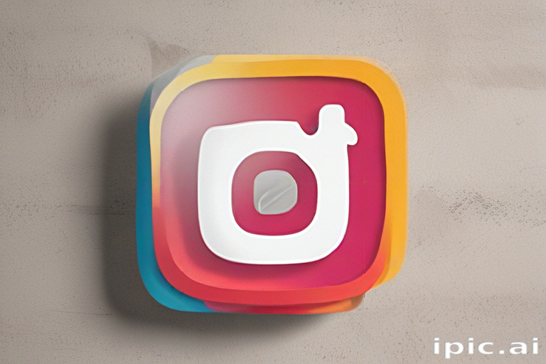 Vibrant and Creative Instagram Logo Set Against a Soft Textured Background