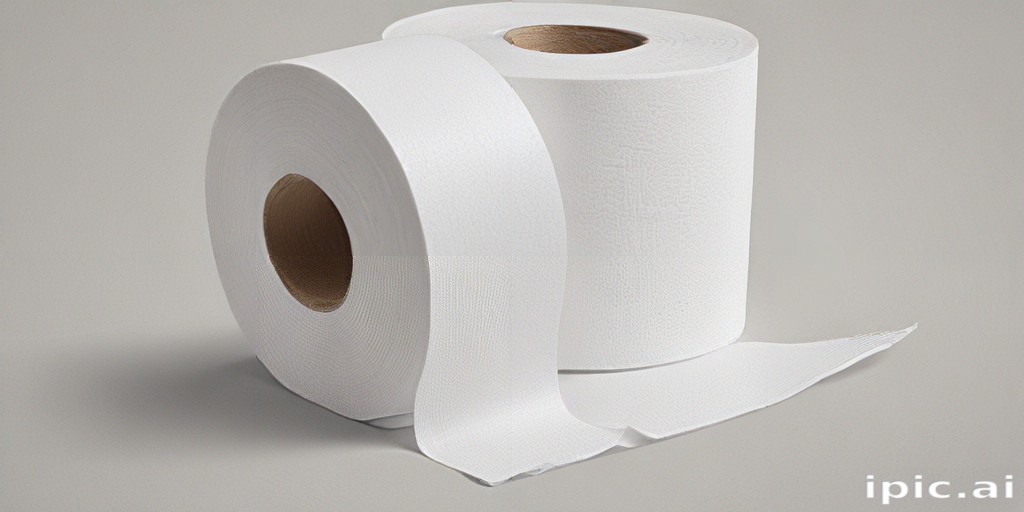 Two Rolls of White Paper Towels on a Neutral Background