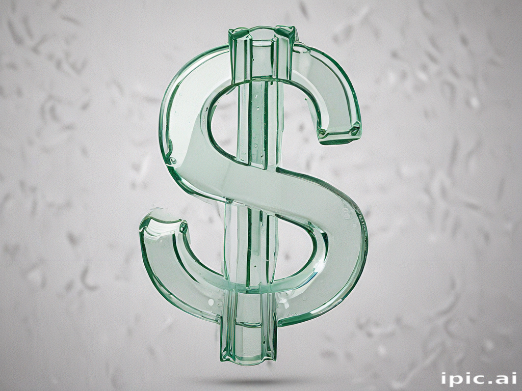 Transparent Glass Dollar Sign Symbolizing Wealth and Financial ...