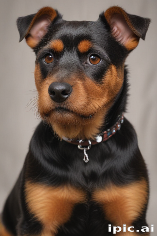 A Charming Portrait of a Playful Dog with Beautiful Features.