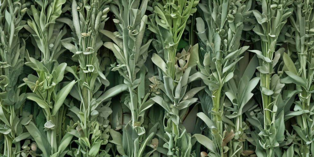 Vertical Greenery Display Featuring Lush, Vibrant Plants in Organized Rows