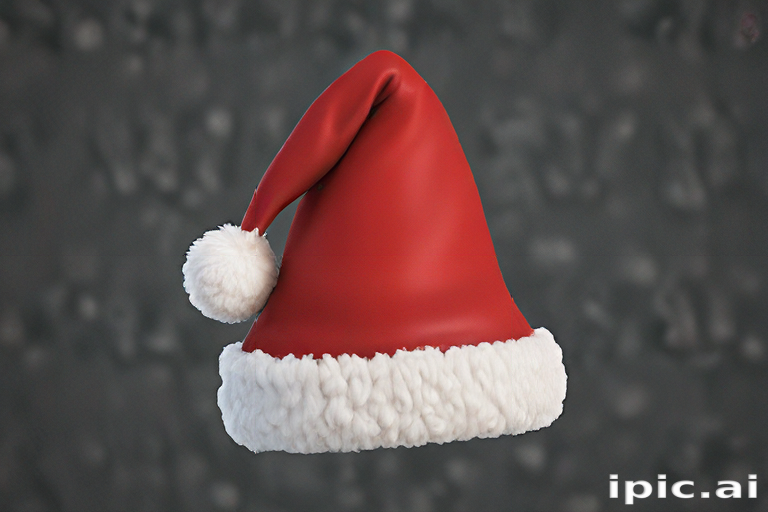Festive Red Santa Hat with White Fuzzy Trim for Holiday Cheer