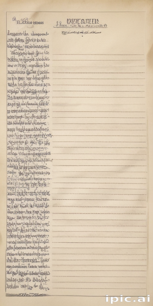 An Intriguing Historical Document Featuring Elaborate Handwritten Text ...