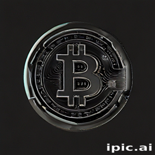 Stylized Representation of Bitcoin Symbol on a Dark Background