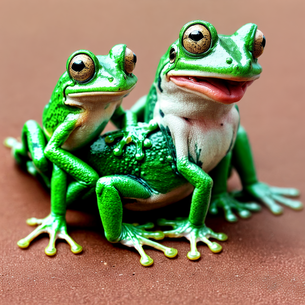 cute frog riding a bicycle
