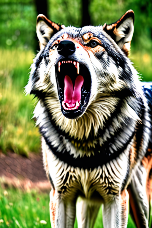 wolf yelling