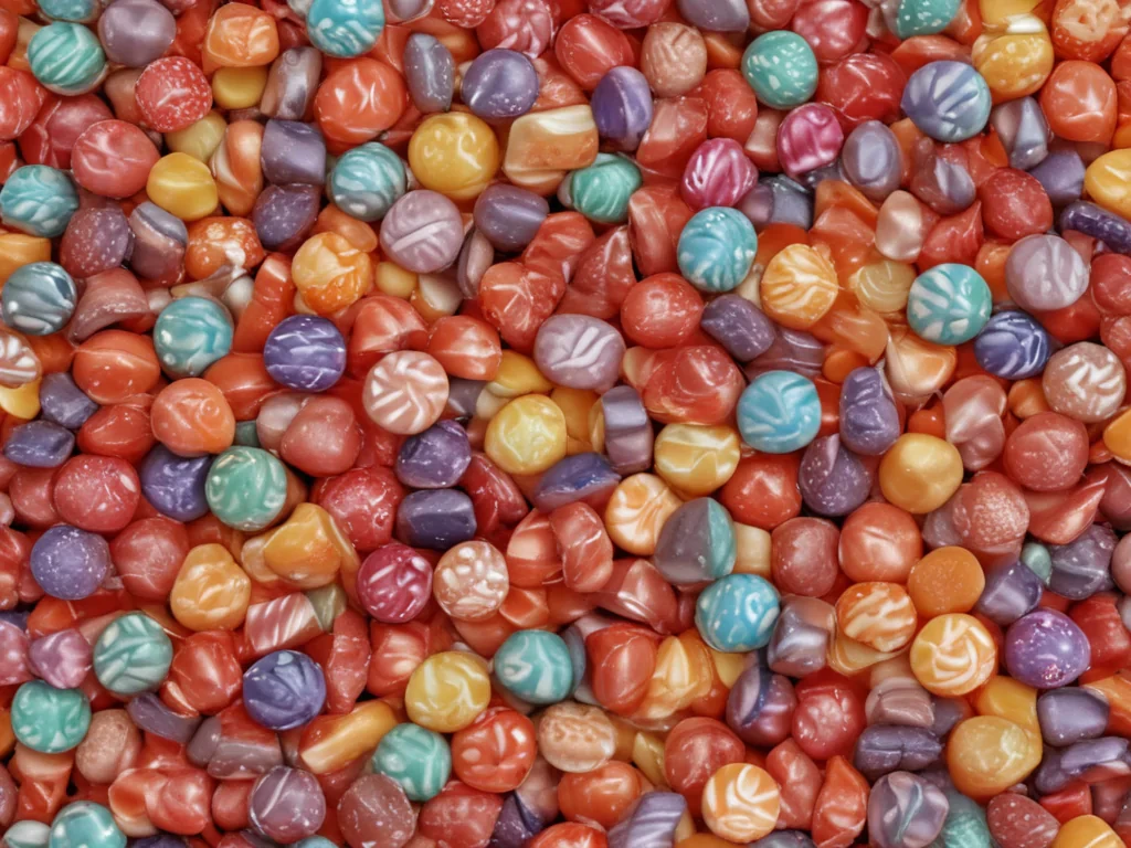 A Colorful Collection of Small, Shiny Candy-Like Spheres in Various Shades.
