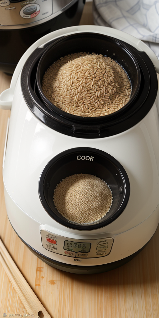Modern Rice Cooker with Two Compartments for Cooking Different Grains ...