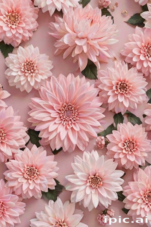 Beautiful Arrangement of Soft Pink Flowers Against a Delicate Pink ...