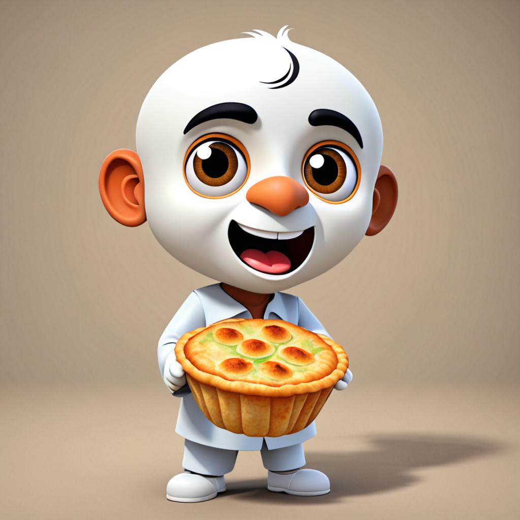 Dahi puri animated character