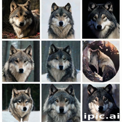 Collage of Majestic Wolves Captured in Various Natural Settings and ...