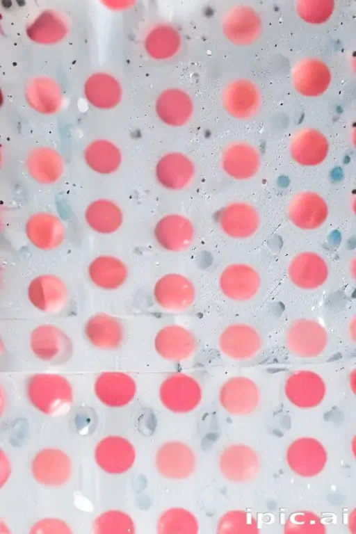 Colorful Polka Dots on a Textured Surface with a Soft Focus Effect