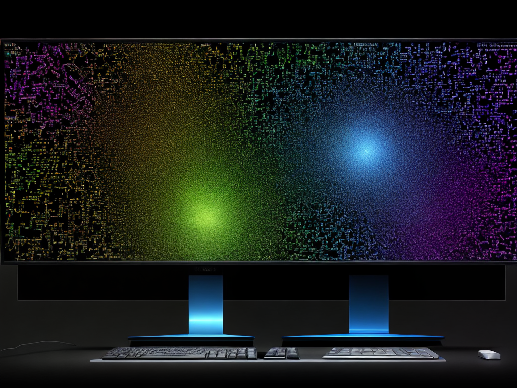 Black background with chaotic computer network going to white ...