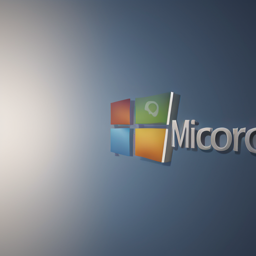 Modern and Sleek Microsoft Logo Displayed Against a Soft Gradient ...