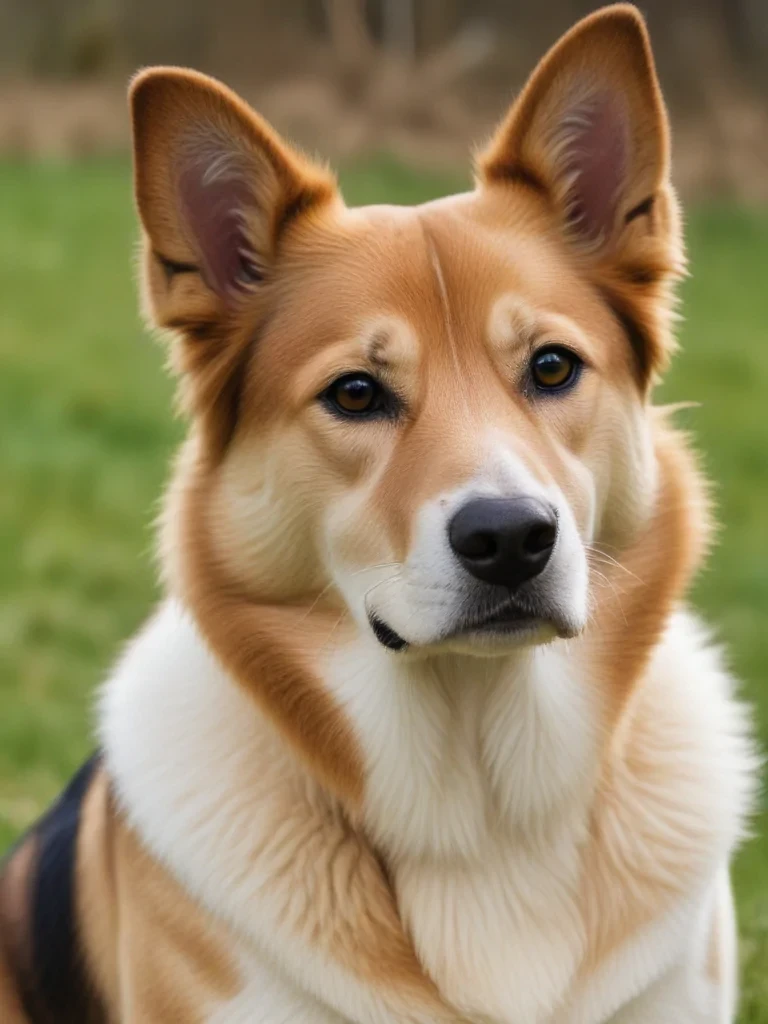 A Beautiful Portrait of a Dog with Striking Features and Expressions.