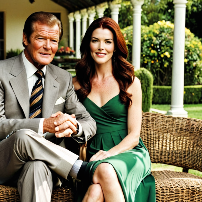 Roger Moore and Bridget Regan