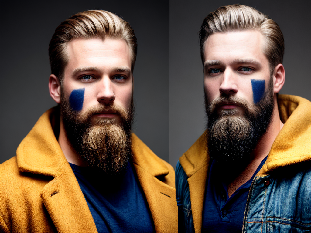 Hyper realistic portrait of a Caucasian male with blond hair and a ...