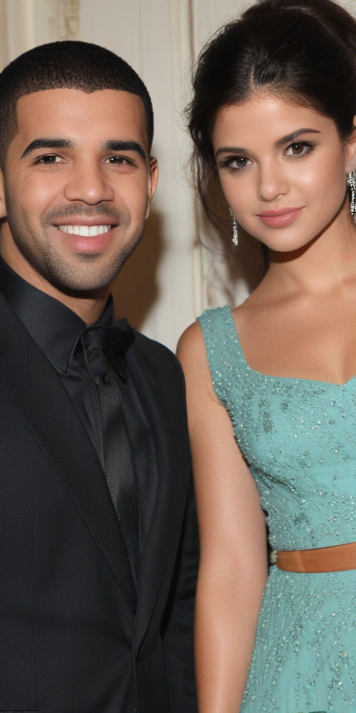 Stylish Couple Posing Together at a Glamorous Event in Formal Attire
