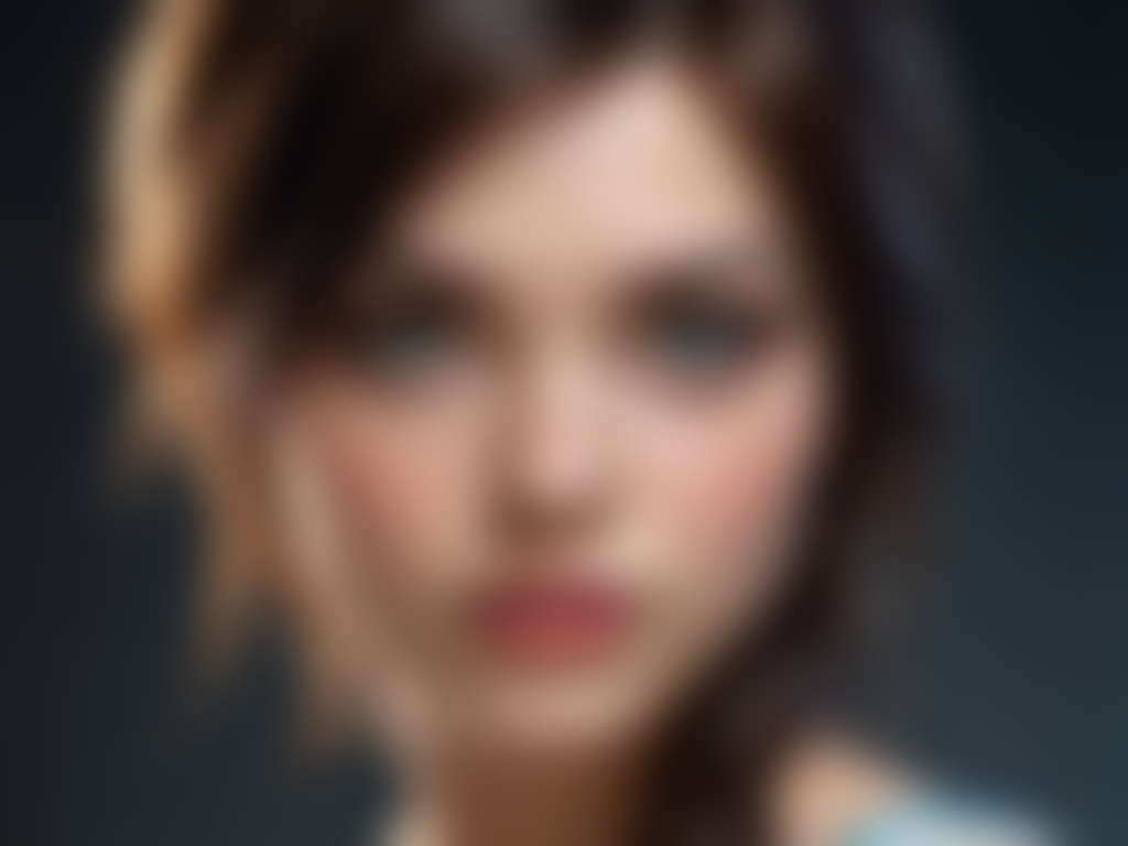 Captivating Portrait of a Young Woman with Striking Features and Expression
