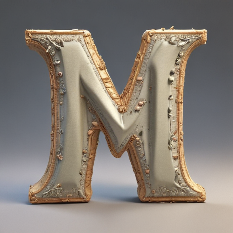 Elegant and Decorative Letter M Embellished with Intricate Designs and ...