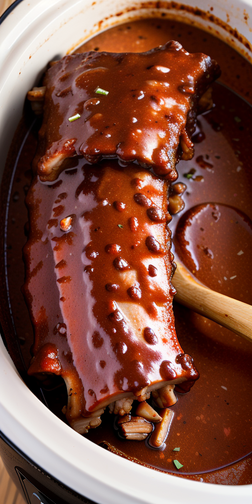Slow-Cooked Ribs Glazed in Rich BBQ Sauce Perfect for Dinner