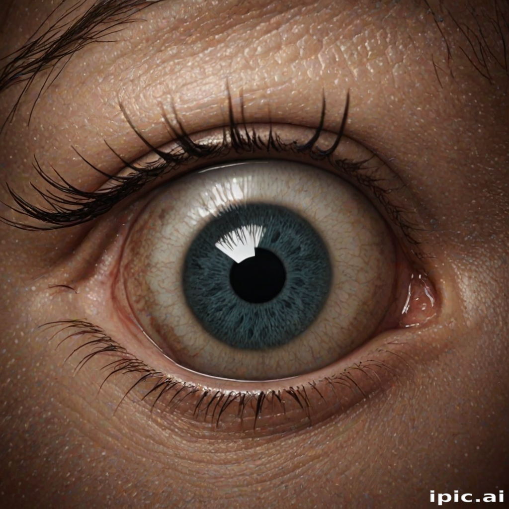 Close-Up of a Striking Blue Eye with Detailed Iris and Lashes