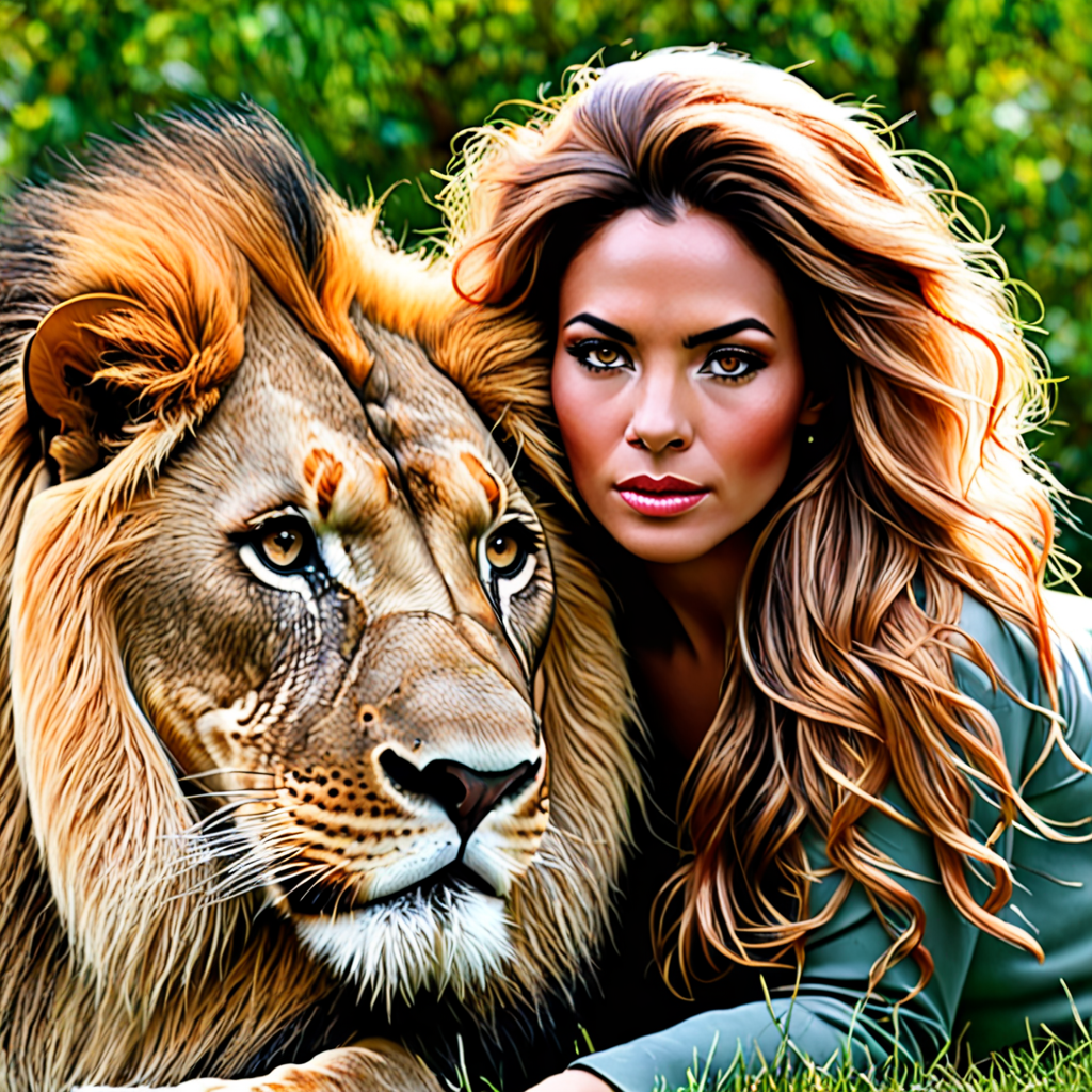 woman hybrid lion