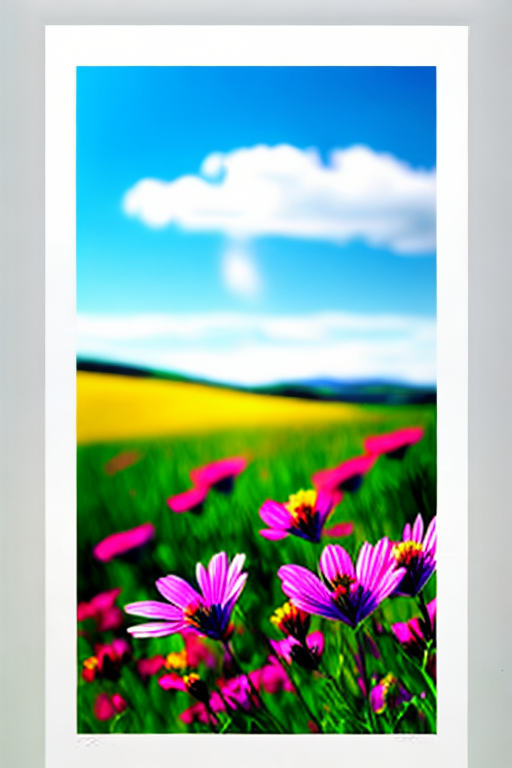 wild flowers poster, high resolution, quality