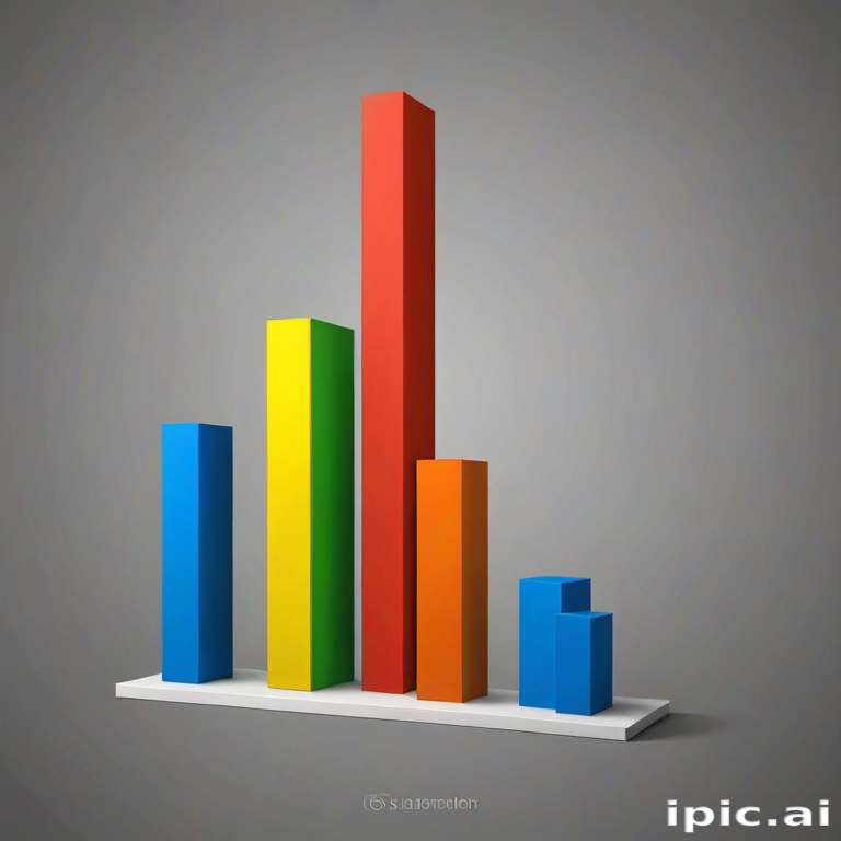 Colorful 3D Bar Graph Representing Data Trends in a Visual Format