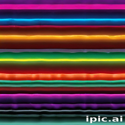 Vibrant Layers of Colorful Clay Displaying a Rainbow of Textures