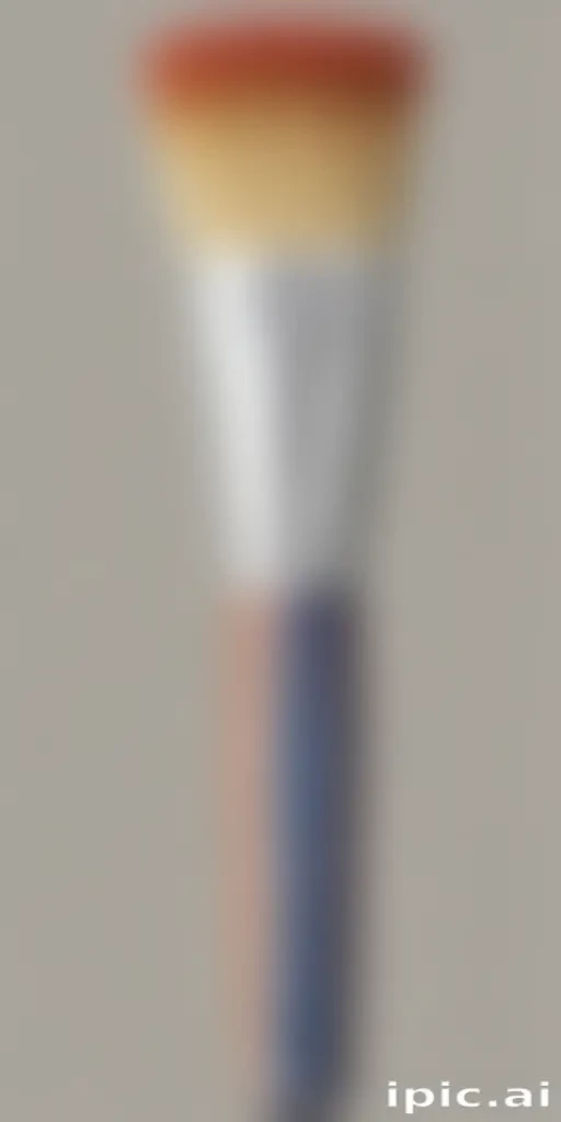 Artistic Makeup Brush with a Unique Colorful Design and Shape