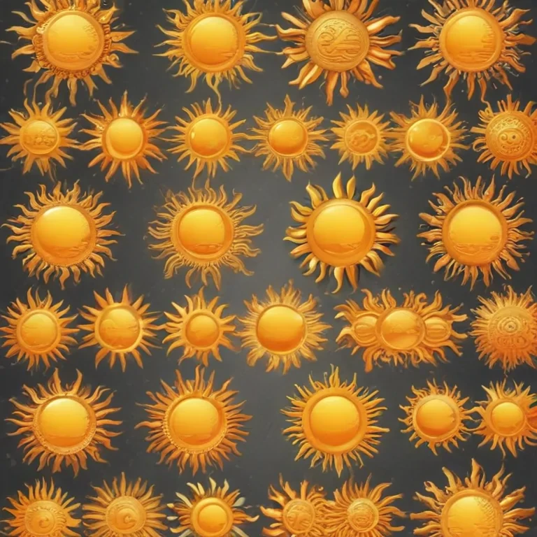 Vibrant Collection of Artistic Sun Designs in Varying Styles and Sizes