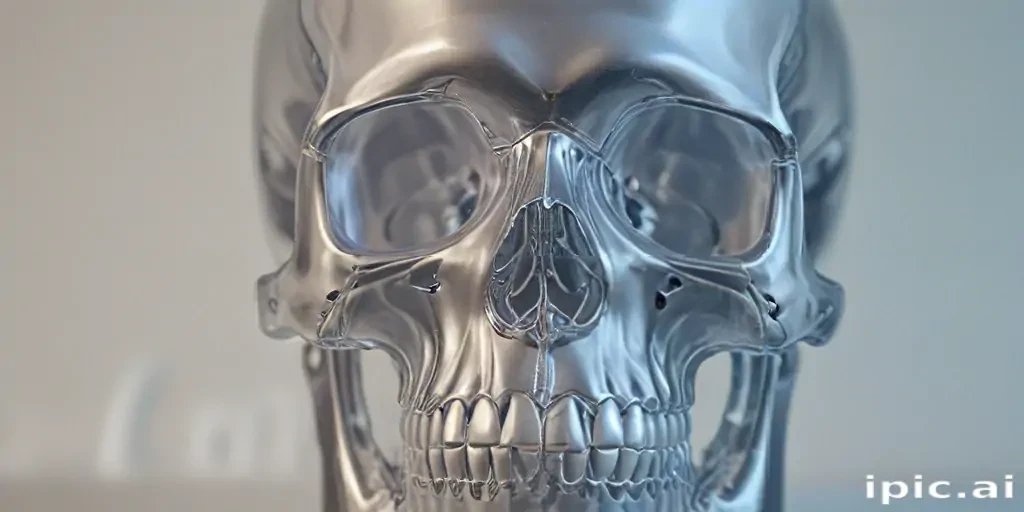 Intricate Glass Skull Sculpture Showcasing Stunning Transparency and ...