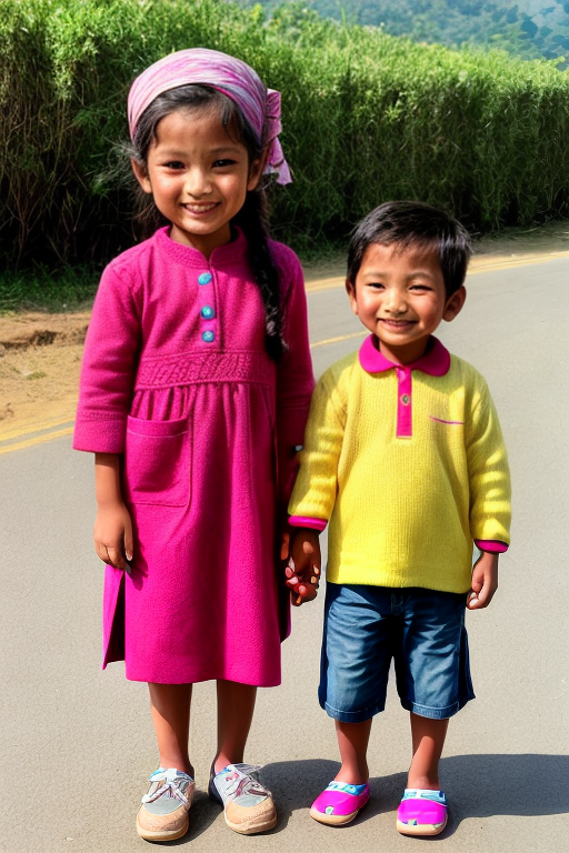 Create nepali kids with beautyful smile
