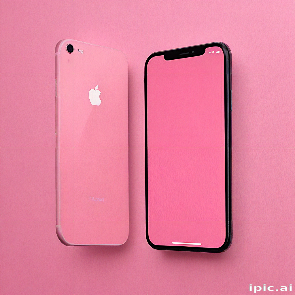 Two Stylish iPhones Displayed Against a Soft Pink Background for Contrast