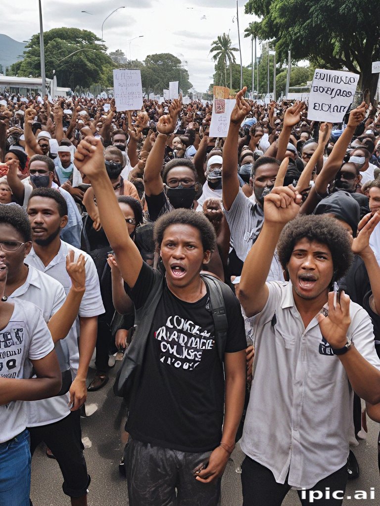 Massive Protest Rally Demonstrating Unity and Demanding Social Justice ...