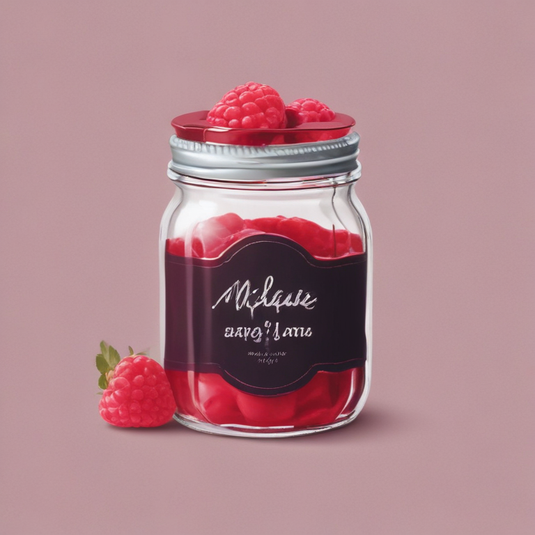 An abstract logo style with a jam jar with raspberry jam and relate it ...