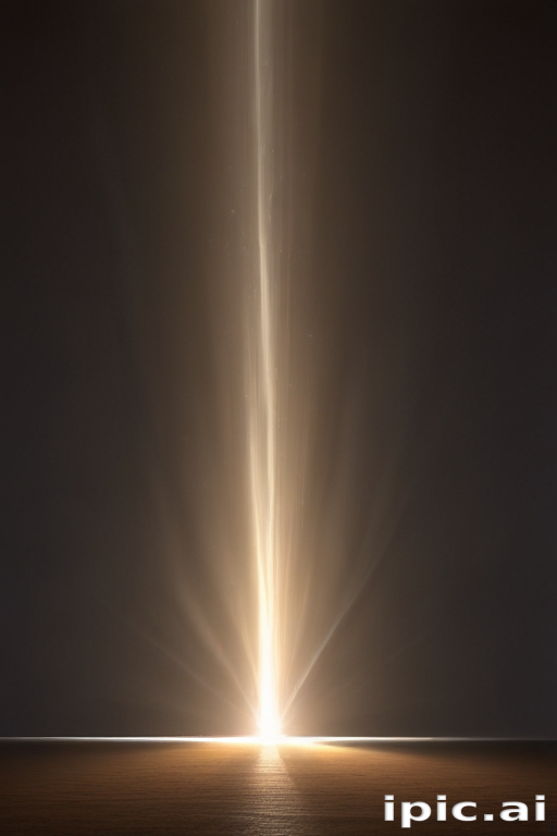 Radiant Beam of Light Emanating from a Mysterious Source in Darkness