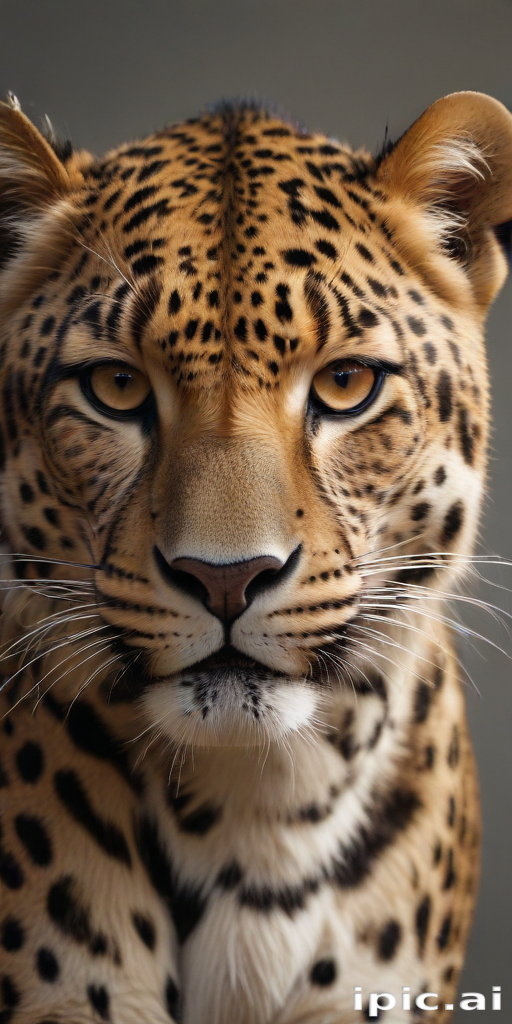 Close-Up Portrait of a Majestic Leopard Showcasing Its Stunning Features
