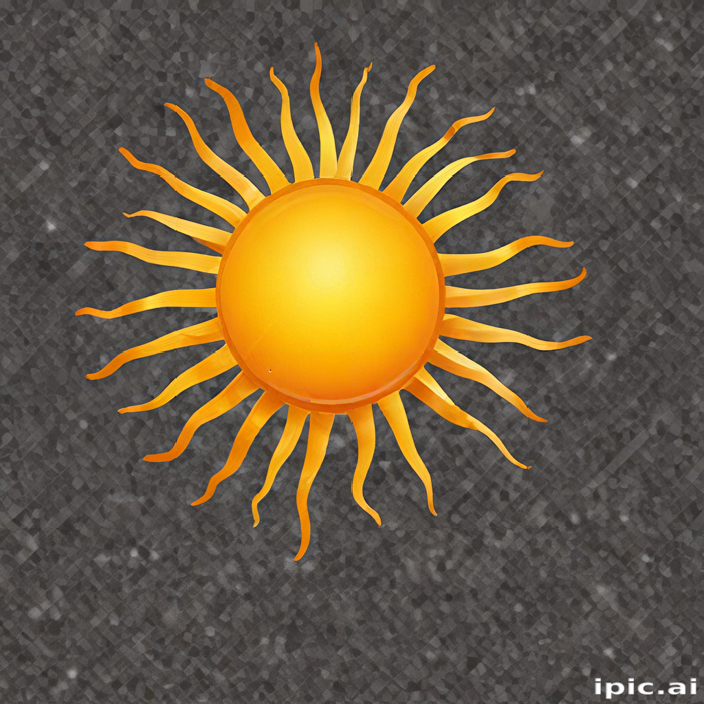 Radiant Sun Symbol Against a Textured Dark Background for Artistic Appeal