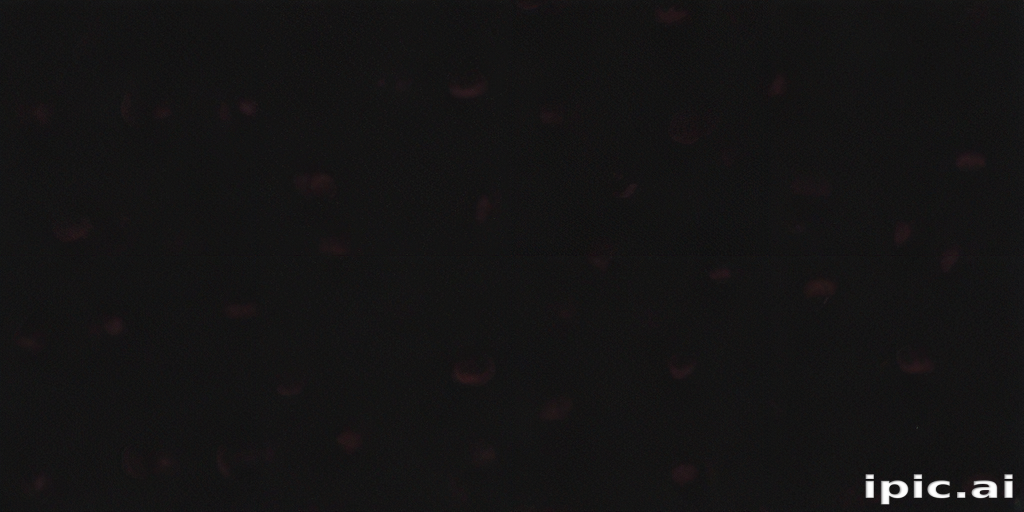 Abstract Visualization of Floating Particles Against a Dark Background