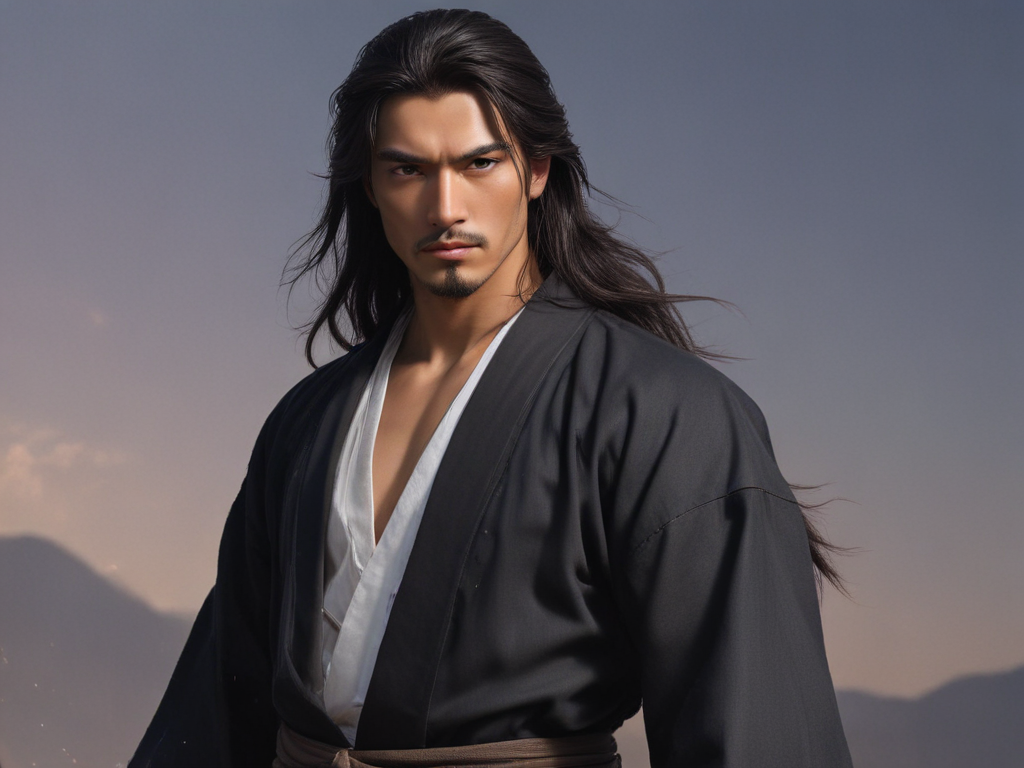 musashi vagabond warrior good looking long hair black beautiful male ...