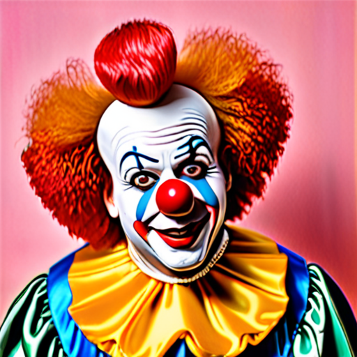 clown throwing brown clumps